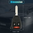 Replacement Keyless Entry Remote Car Key Fob KOBDT04A 315MHz for Dodge ...