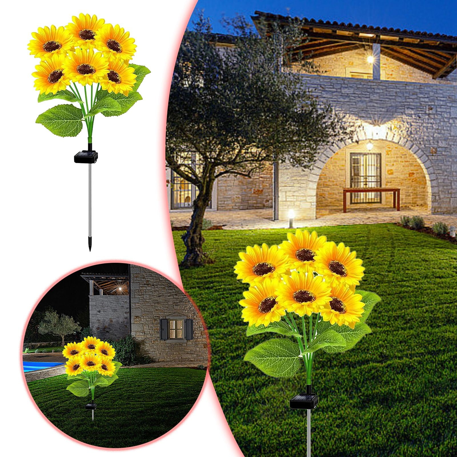 Click here for Chenjiaaa Solar Powered Sunflower Led Garden Light... prices