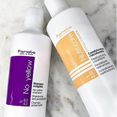 Fanola No Yellow Shampoo 350 ml & Fanola Nutri Care Conditioner 350 ml ...
