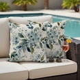 Blue Flower Outdoor Pillow Covers Set of 2 Watercolor Spring Blue ...