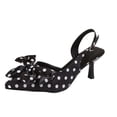 AJGRHE Women's Polka Dots Slingback High Heels Pointed Closed Toe ...