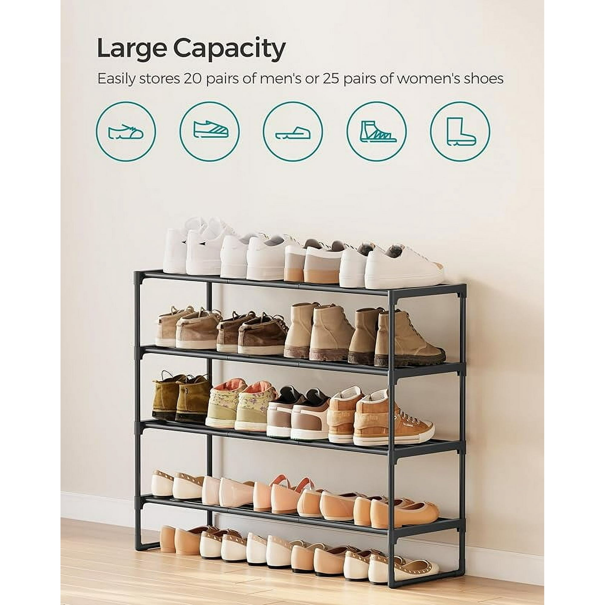 Click here for Songmics Shoe Rack  4-Tier Shoe Organizer  Sturdy... prices