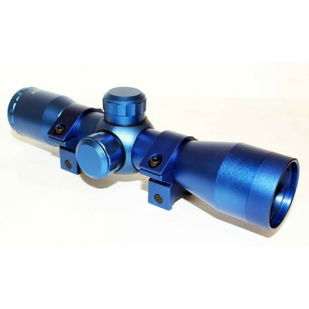 Blue Scope Shotgun Rifle 4X32 Rigid Shockproof - Walmart.com