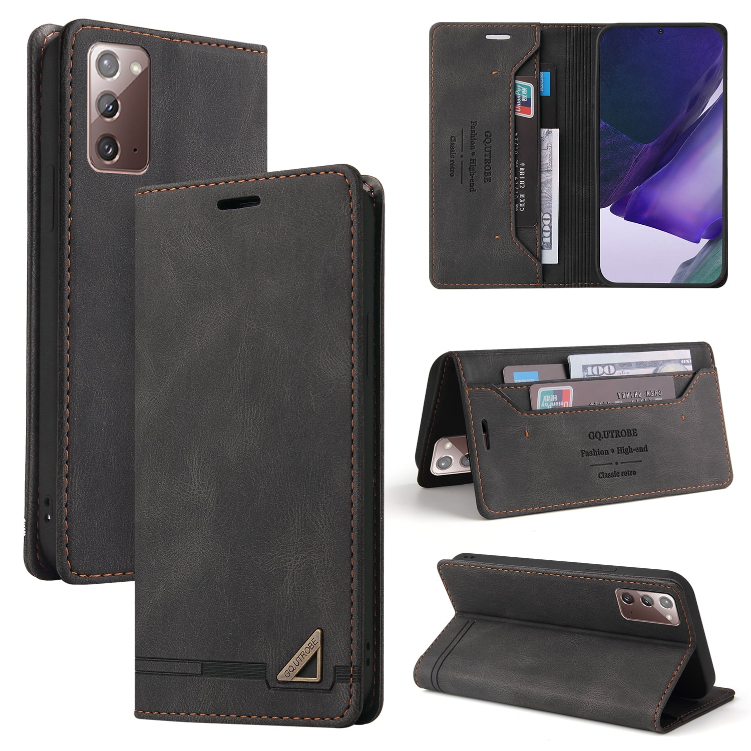 for Samsung Galaxy Note 20 Wallet Case, Magnetic PU Leather Stand Up ...