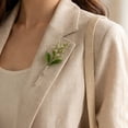Bouquet Brooch Artistic Vase Shape Alloy Insert Real Dried Flowers ...