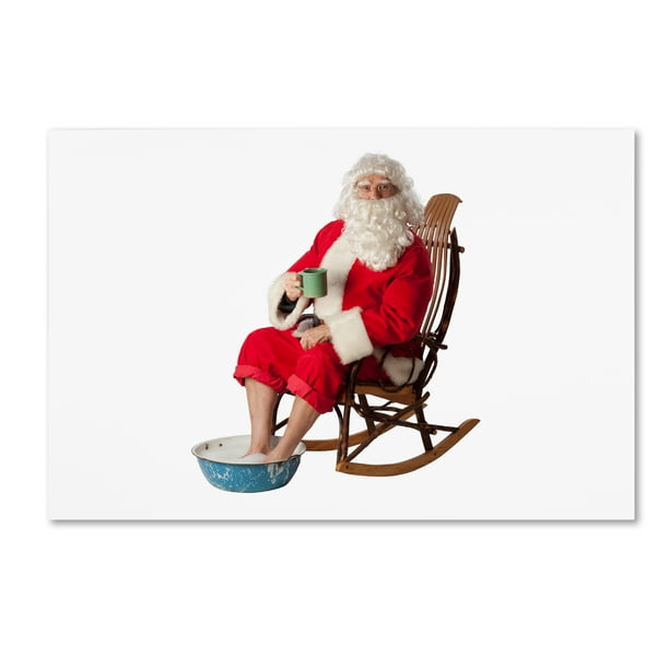 Trademark Fine Art 'Santa-soaks feet-10067psd' Canvas Art by Ed Wheeler ...