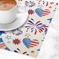 Cartoon USA Flag Placemat,Watercolor Dreamy American Flag Independence ...
