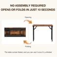 Brown 35.8 Inch Quick-Folding Computer Desk Space Saver Collapsible ...