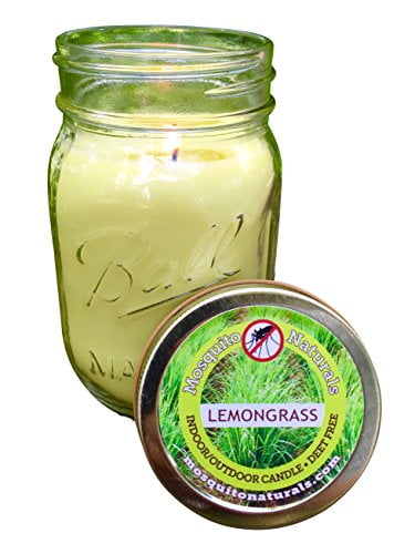 Natural Mosquito Repellent Candle - Deet Free - 88 Hour Burn ...