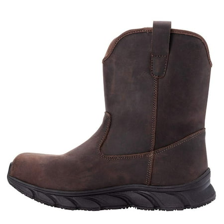 Propet Men's Smith Mid-Calf Work Boot, Brown Crazy Horse, 15 Medium US ...