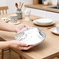 100PC 9 Inch Thickened Aluminum Foil Food Covers Elastic Stretch Bowl ...