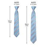 3pcs Boys Pre-Tied Neckties & Pocket Square Set Adjustable Neck Strap ...