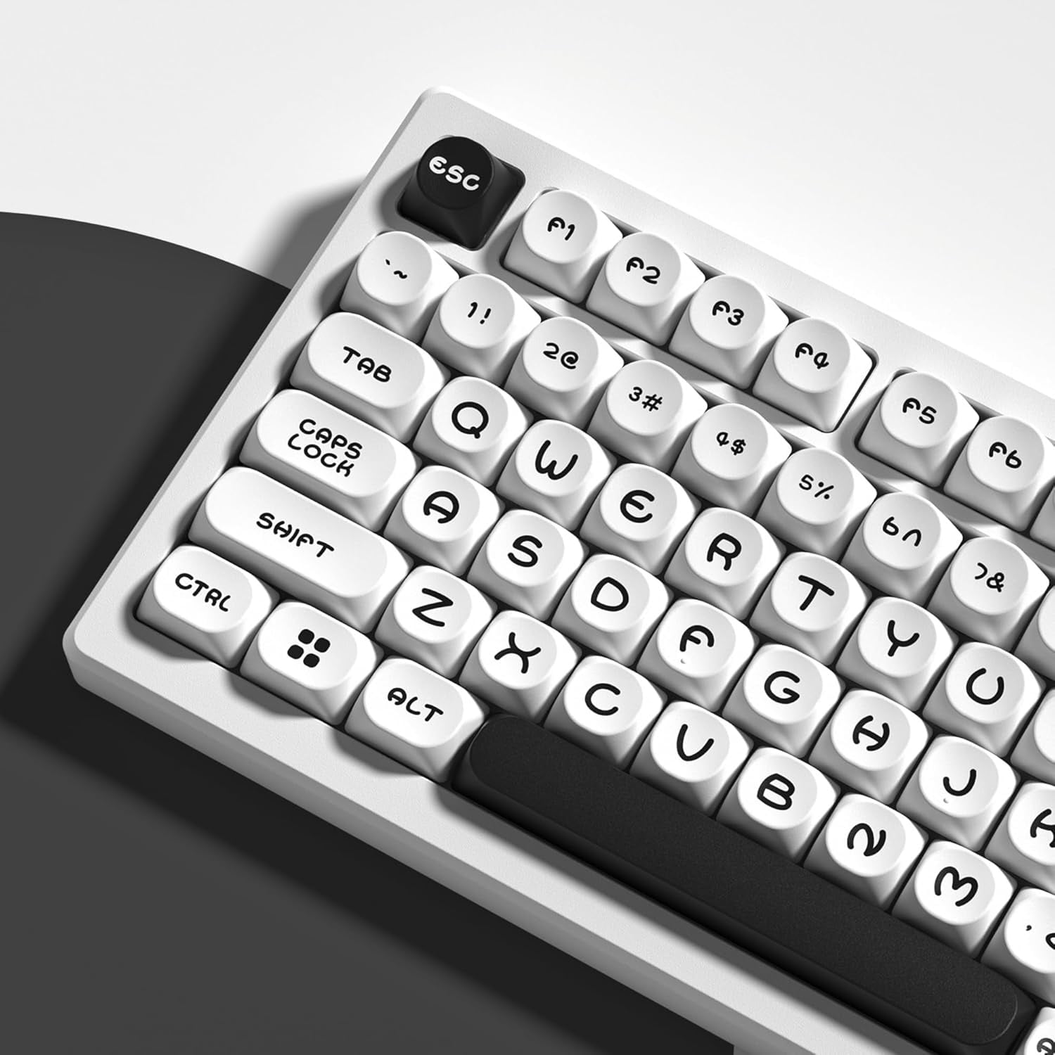 SHIQI-PBT keycaps,Black Double Shot keycaps 75 Percent,MOA Profile ...