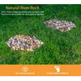 12 Inch Natural River Rock Garden Pavers, Set of 6 Round Pebble Stones ...