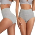Rpvati Women Comfort Soft Breathable High Waisted Underwear Plus Size