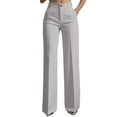 Noric Women's High Waisted Straight Leg Trousers with Pockets for Work ...
