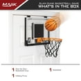 Majik Slam Dunk Basketball Over the Door Folding Mini Basketball Hoop ...