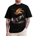 Cool Skateboarding Cat Funny Graphic Casual T-Shirt for Men and Women ...