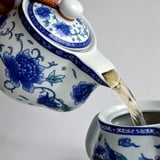 Porcelain Teapot, 17oz Tea Pot with Removable Stainless Steel Filter ...