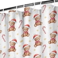 Basics Bathroom Shower Curtain, Water Resistant Fabric with Grommets ...