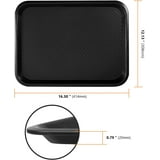 ZEONHAK 6 Pack, 12 x 16 Inch Black Plastic Fast Food Trays for Serving ...