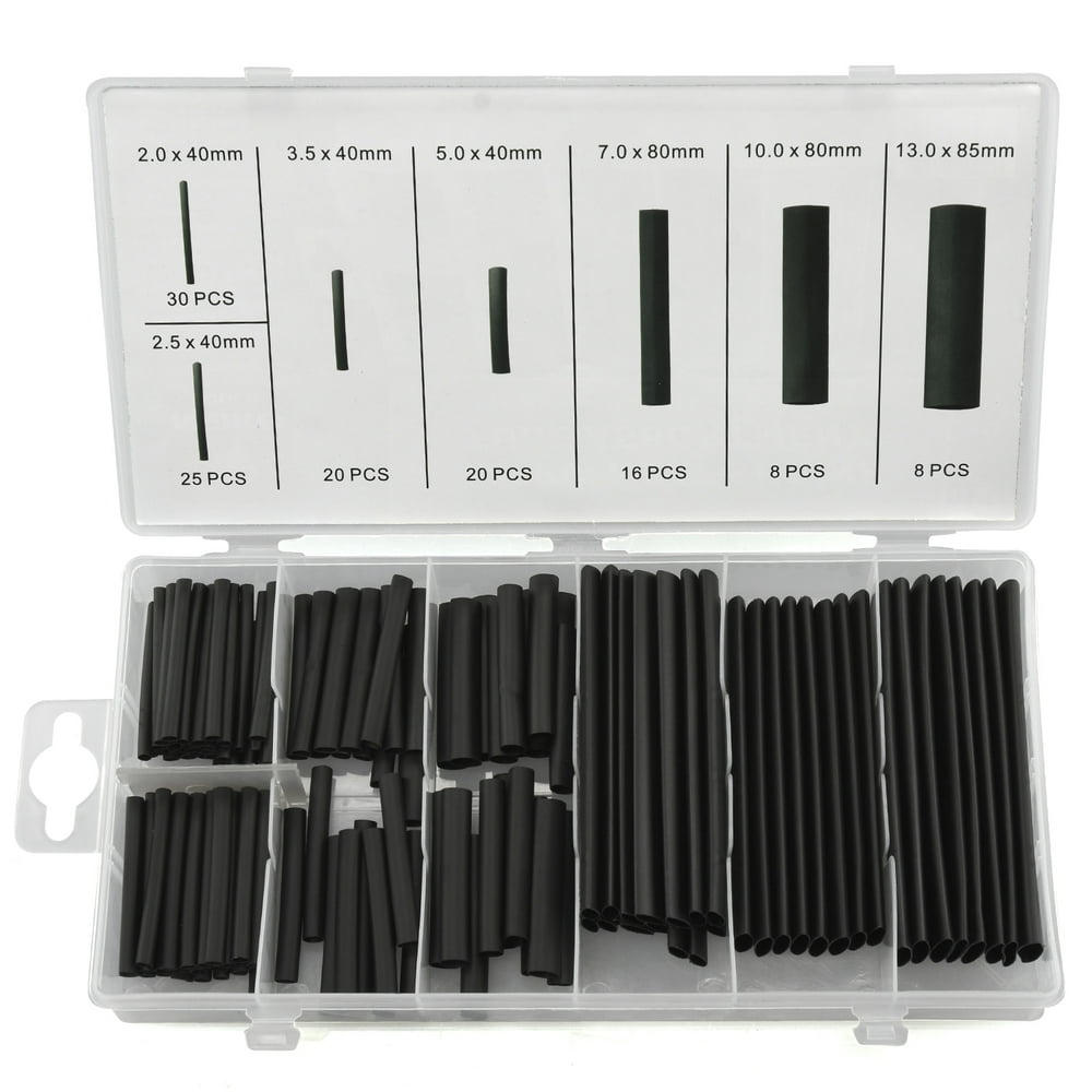 127 Pc Heat Shrink Wire Wrap Assortment Set Tubing Electrical