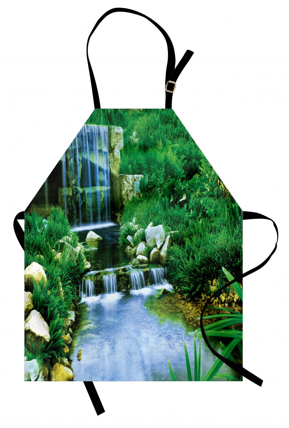 Nature Apron Waterfall Flowing down the Rocks Foliage Cascade in Forest ...