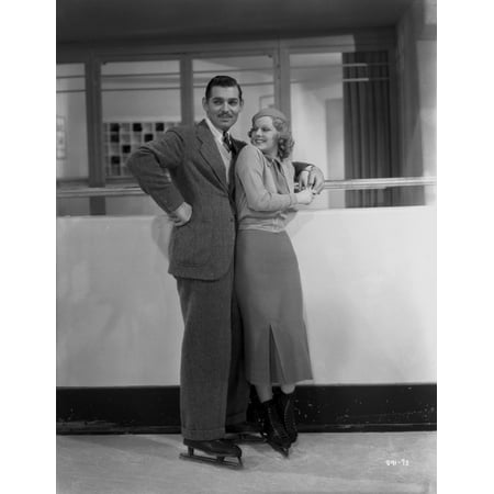 Jean Harlow Couple Shot in Black and White Photo Print (24 x 30 ...