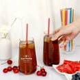 100 Pcs Colorful Plastic Straws, 10.26" Long Disposable Drinking for ...