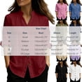 biudgviw Women's Button Down Shirts Trendy Rolled Up Long Sleeve Tunic ...