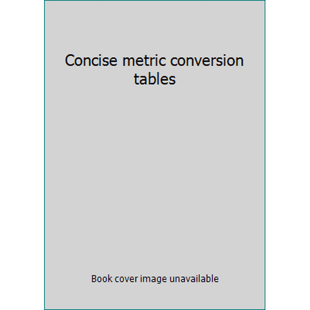 Metric Conversion Formulas