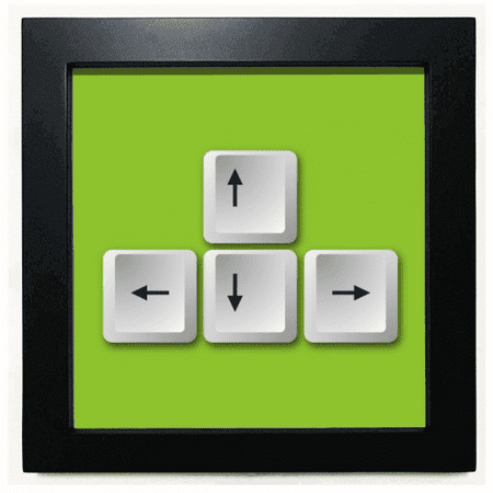 Cap Direction Guide Keyboard Black Square Frame Picture Wall Tabletop ...