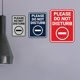 Portrait Round Please Do Not Disturb Sign (Navy Blue/Gold) - Large ...