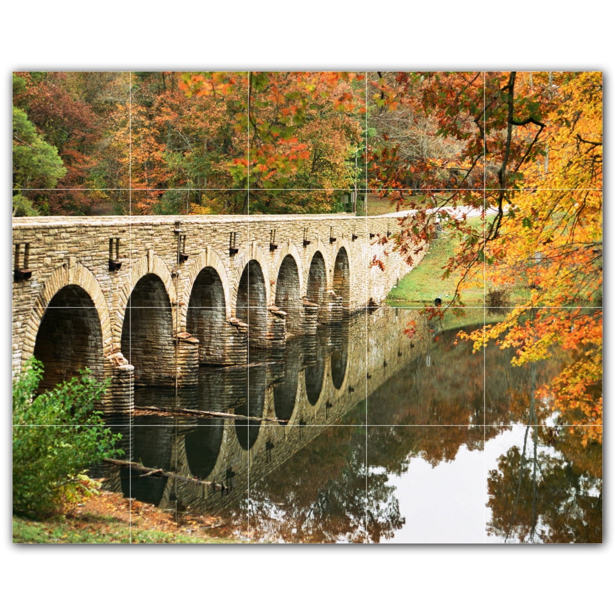 Picture-Tiles.com: Bridge Ceramic Tile Wall Mural WAL500246-54XL. 60"W ...