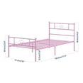 WeeHom Kids Single Metal Bed Frame for Girls Twin Size Bed Frame ...