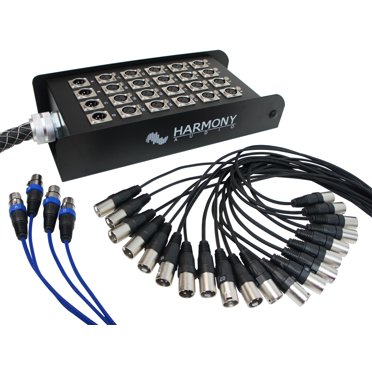 Rockville SX1225 12 Channel 25 Foot XLR Snake Cable; 100% OFC; Double ...