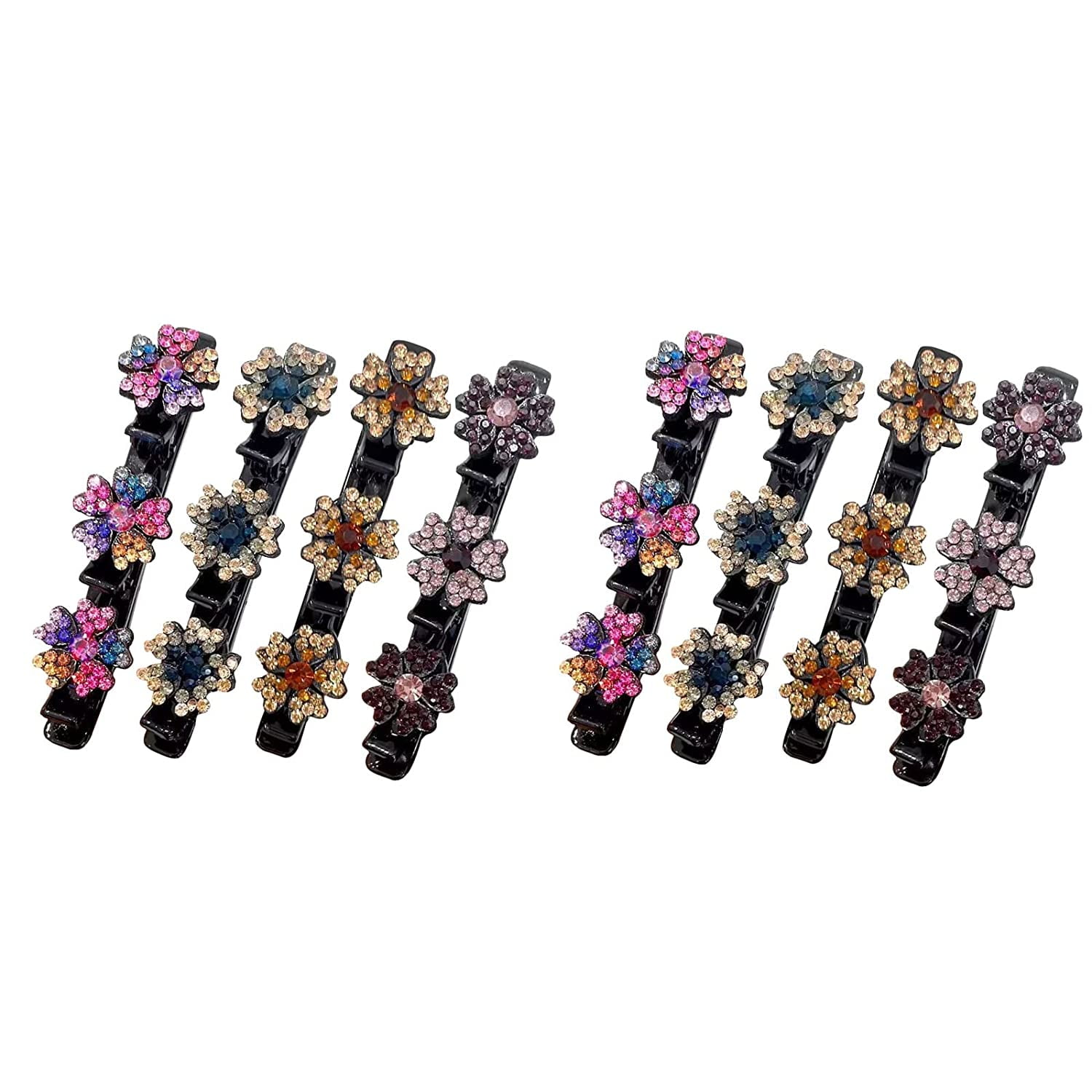 8/4PC Braided Hair Clips Broken Hair Braided Hair Clips Five Petal Lace ...