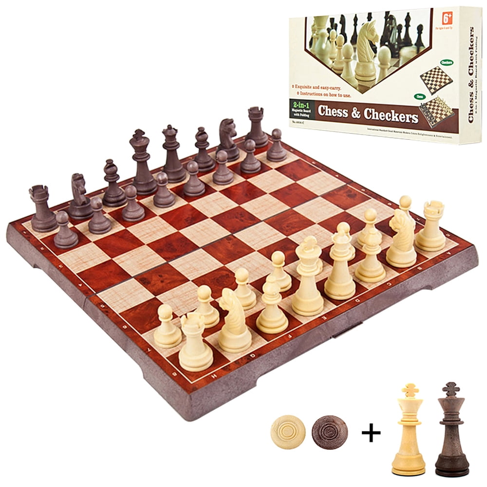Click here for Yeacher 2-In-1 Magnetic Chess Set Folding Chess An... prices