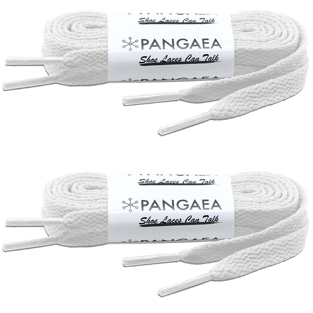 [2 Pair] Flat Shoelaces 5/16 inch (8mm) for Sneakers and Converse ...