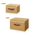 Anminy 2 Packs Foldable Fabric Storage Bin With Lid And Handle Large