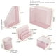Blu Monaco 5 Piece Pink Office Supplies Desk Organizer Set - Walmart.com
