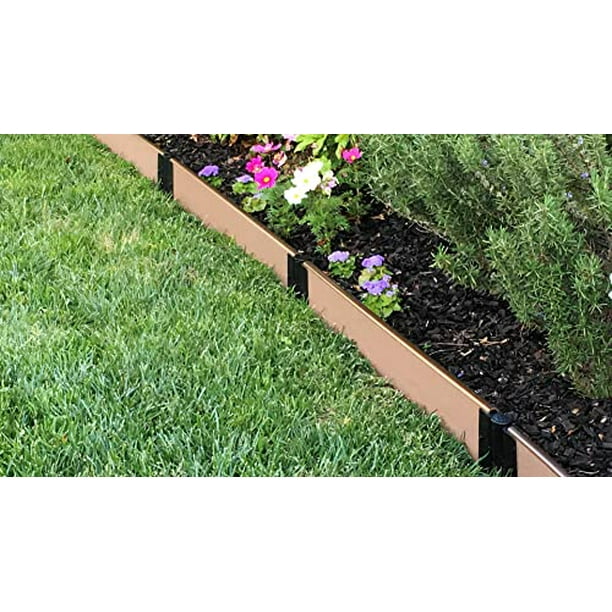 Uptown Brown Straight Landscape Edging Border Kit 64' - 1" Profile ...
