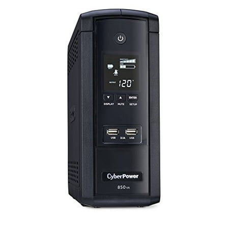 CyberPower 850VA BRG850AVRLCD UPS with 510W, AVR, LCD, and 2.1 USB ...
