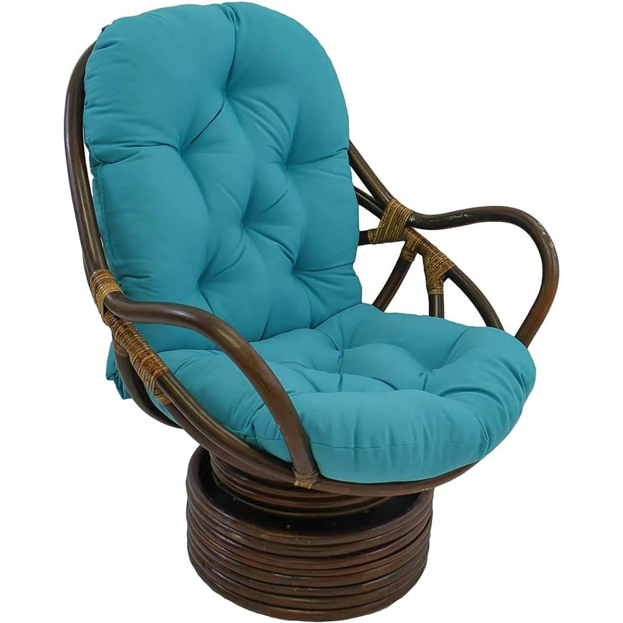 Click here for Surjde 48 Rattan Swivel Rocker Cushion with Ties I... prices