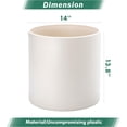 14 Inch Plastic Planter Pot with Drainage Hole and Seamless Saucer ...