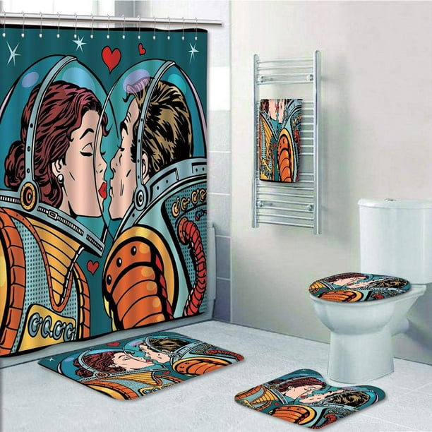 EREHome Space Man Woman Astronauts Kissing Science Cosmos Fantasy ...