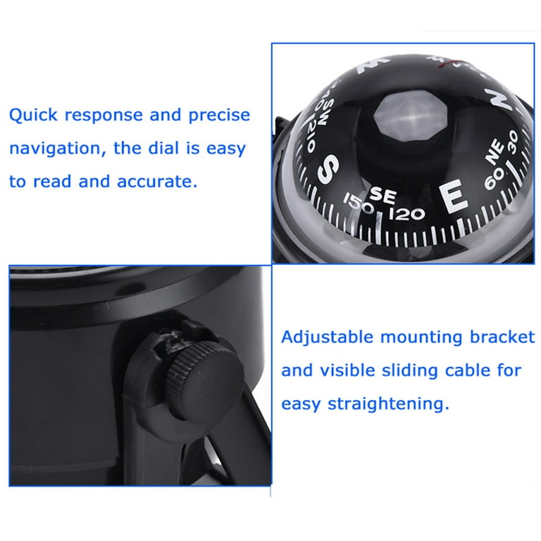 Nautos Contest 101 Bulkhead Compass - 5.25" White With Red Card (10-25 ...