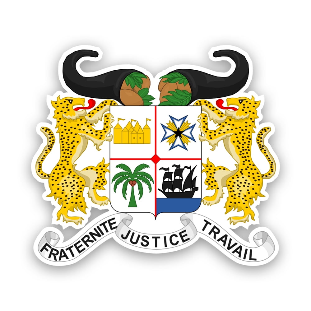 Beninese Coat of Arms Sticker Decal - Self Adhesive Vinyl ...