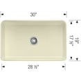 Blanco 524257 Cerana 30" Farmhouse Single Basin Fireclay Kitchen Sink ...
