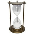 Large 3 Minutes and 25 Seconds Hourglass with Brushed Bronze Metal ...